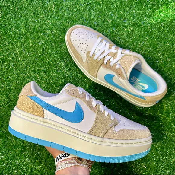 Nike | Shoes | Nike Air Jordan Elevate Low Se White Baltic Blue ...